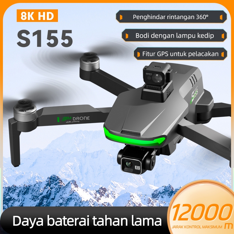 Jual S155 GPS Drone kamera jarak jauh fotografi udara profesional murah dual camera drone ...