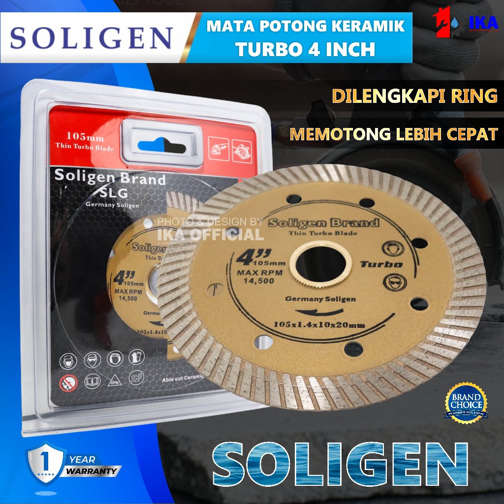 Jual Mata Potong Keramik Turbo SOLIGEN Pisau Gerinda Granit Ubin Mata ...