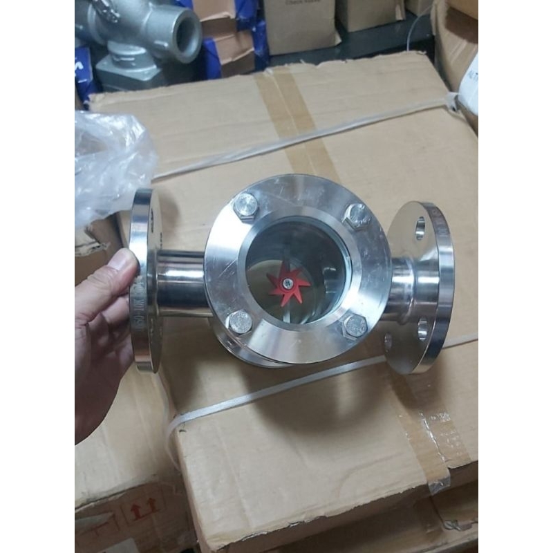 Jual Sight Glass Flow Indicator 3"inch SS 304 Flange Jis 10k | Shopee ...