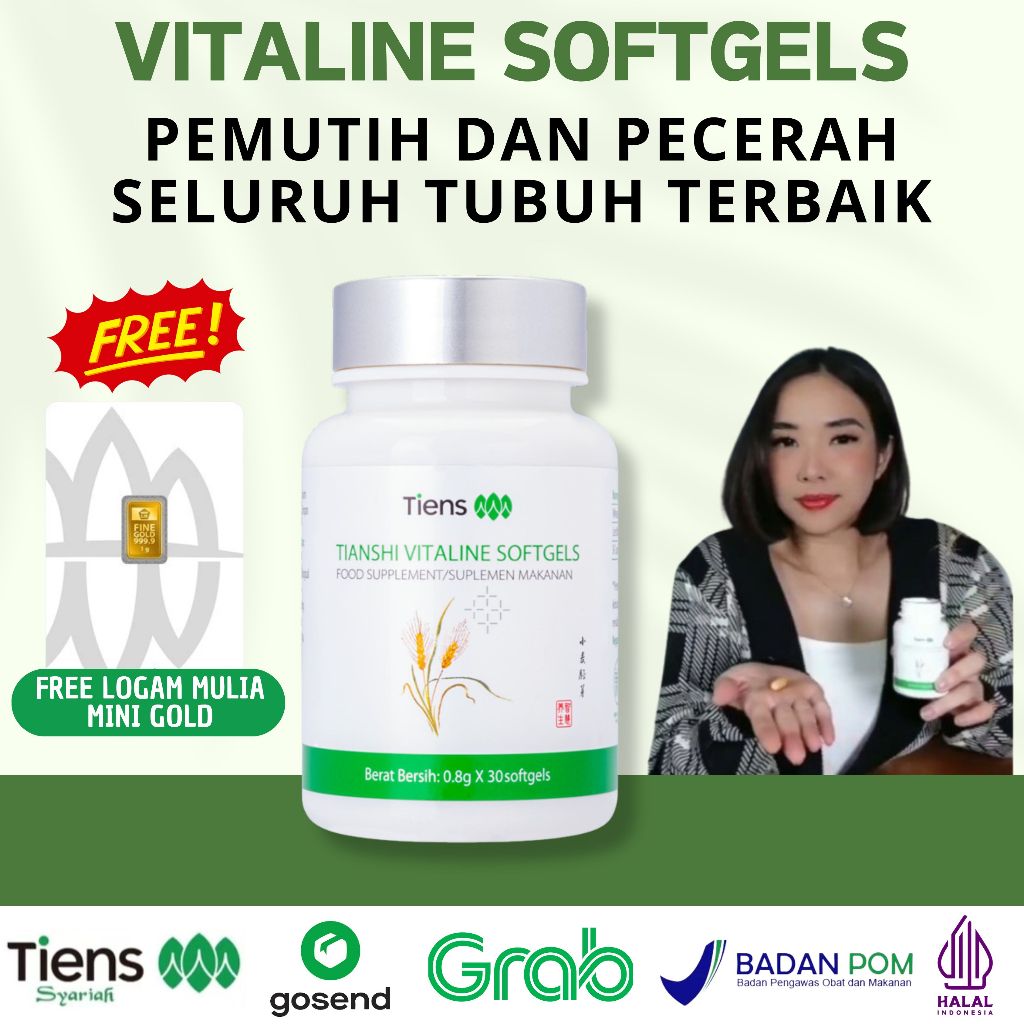 Jual VITALINE SOFTGEL ORIGINAL TIENS pemutih seluruh tubuh terbaik pencerah kulit alami | Shopee ...
