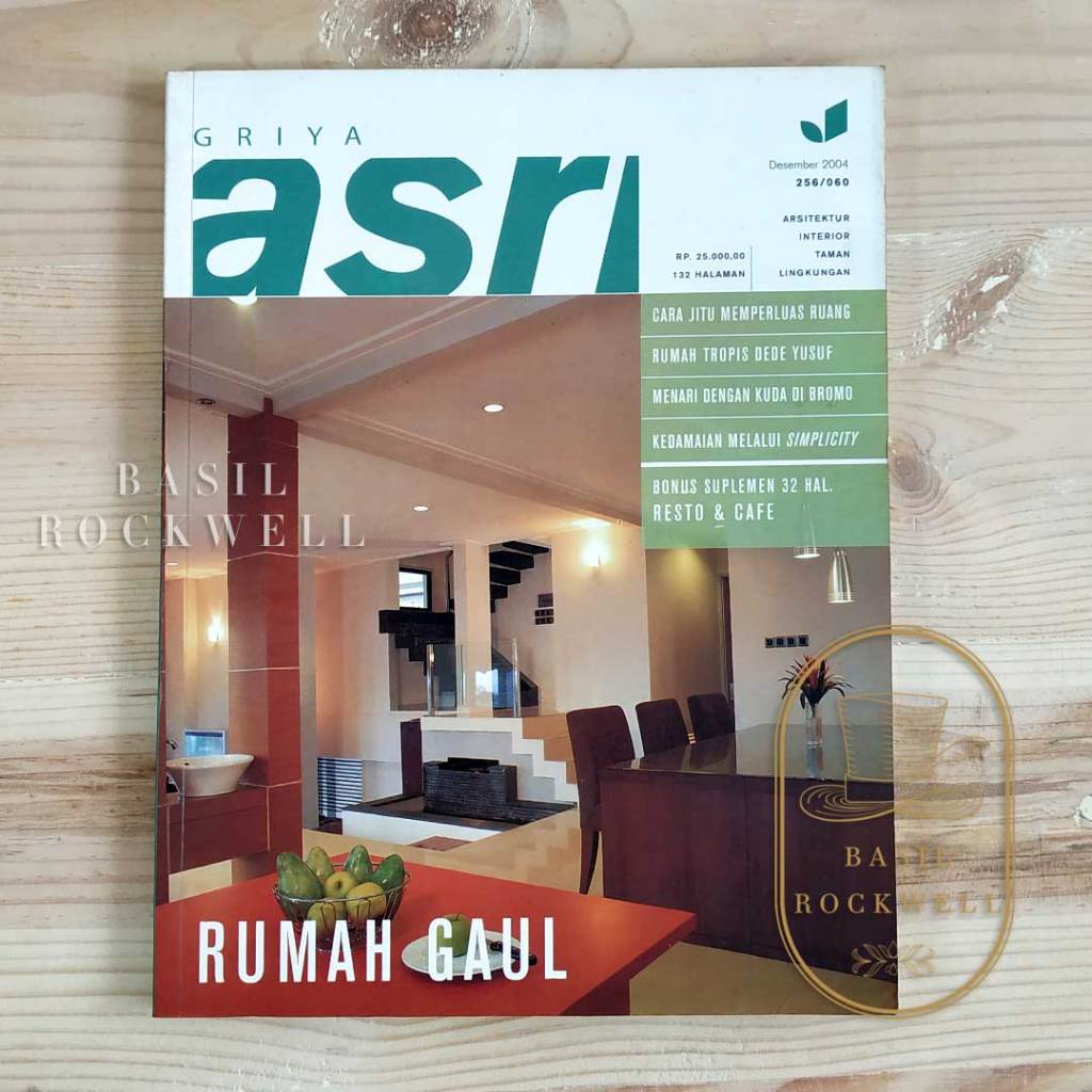 Jual Griya Asri Majalah Arsitektur Edisi Desember 2004 Desain Interior ...