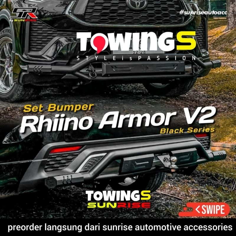 Jual Tow Hitch Rhiino Armor Bullbar Black Bumper Belakang Toyota Innova ...