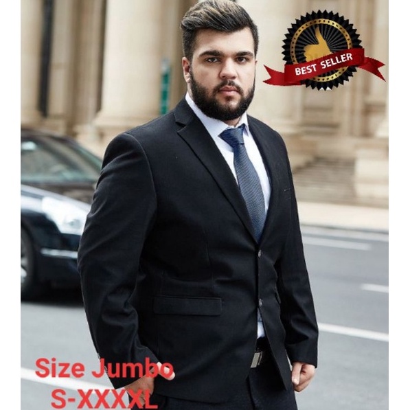 Jual Jas hitam size jumbo Jas formal size besar Jas pria | Shopee Indonesia