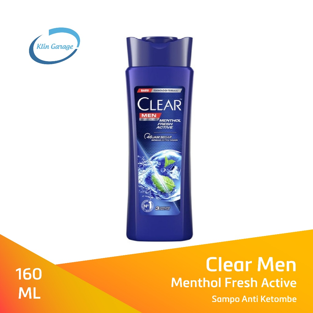 Jual Clear Men Shampoo Cool Sport Menthol 160ml Menthol Fresh Active | Sampo Anti Ketombe ...