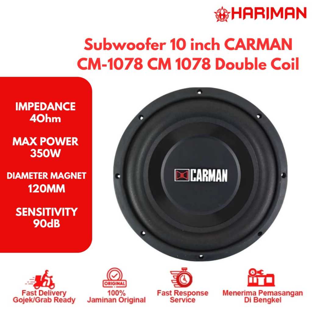 Jual SUBWOOFER 10 INCH CARMAN - 1078 | Shopee Indonesia