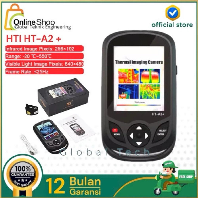 Jual HTI HT-A2 Plus Thermal Imager 256X192 Dual-Camera Infrared Thermal ...