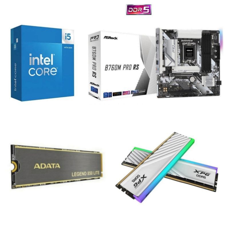 Jual Paket Processor Gaming Intel Core i5 14400F Box Gen 14 LGA 1700 RAM DDR5 32GB | Shopee ...