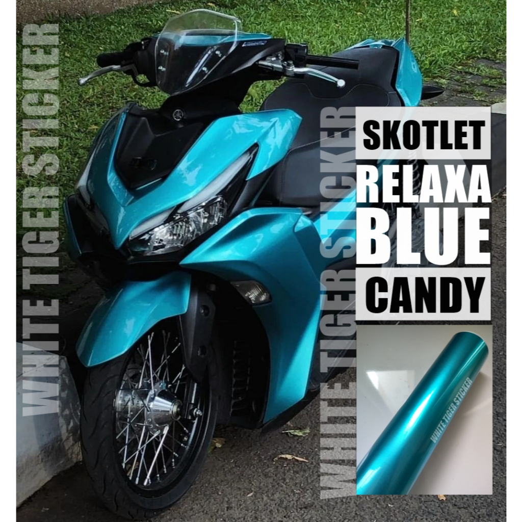 Jual SKOTLET STIKER MOTOR RELAXA BLUE CANDY SKOTLET BIRU RELAXA METALIK ...