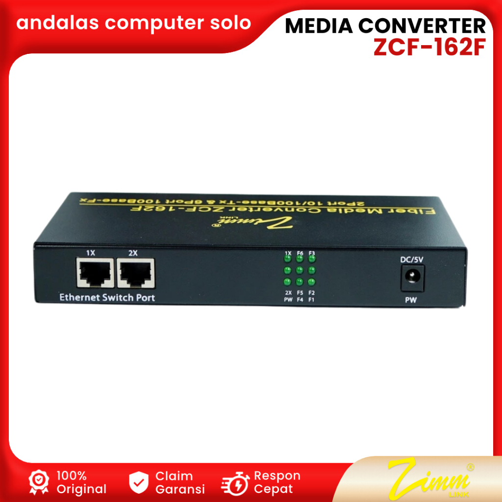 Jual Media Converter Zimmlink ZCF-162F 6 Port Fiber Optic 2 LAN Ethernet | Shopee Indonesia