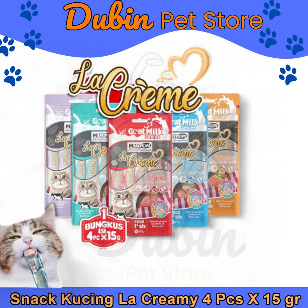 Jual Markotops La Creme Goat Milk / Cat Treats / Snack Kucing (4 x 15 ...