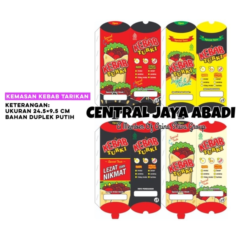 Jual 150 LEMBAR KEMASAN KEBAB TARIKAN 24 × 9 CM IVORI PUTIH TEBAL HIGH ...