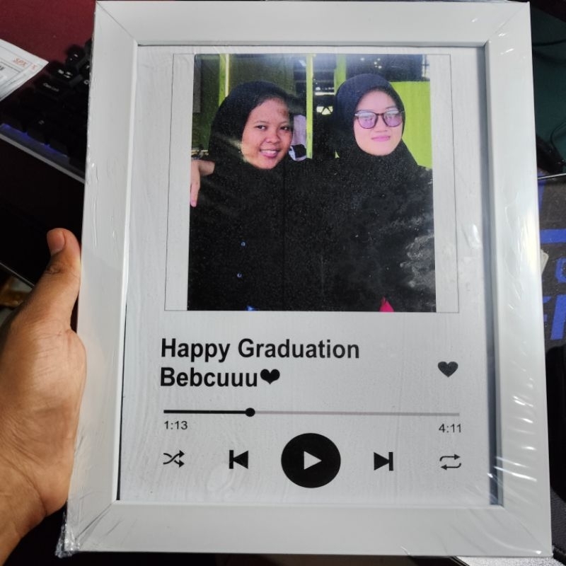 Jual CETAK FOTO VIRAL SPOTIFY + BINGKAI 10 INCI/8R MINIMALIS GIFT ULTAH ...