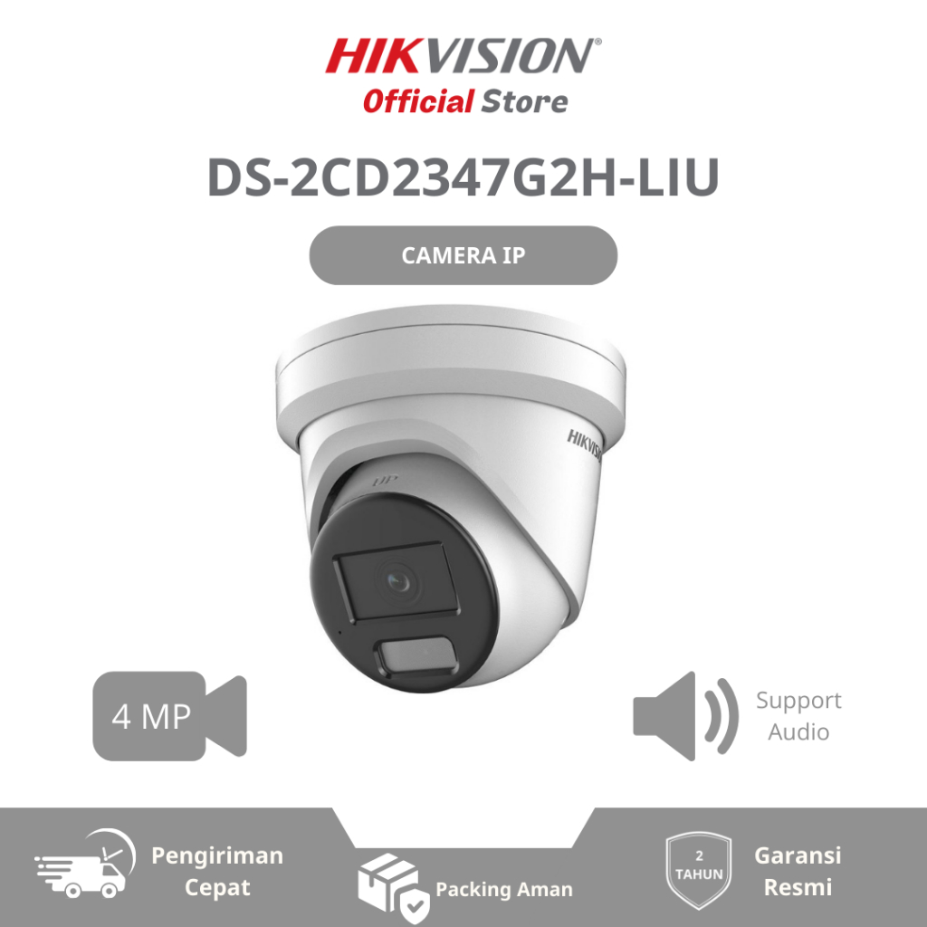 Jual HIKVISION - DS-2CD2347G2H-LIU Camera IP CCTV 4 MP Smart Hybrid ...