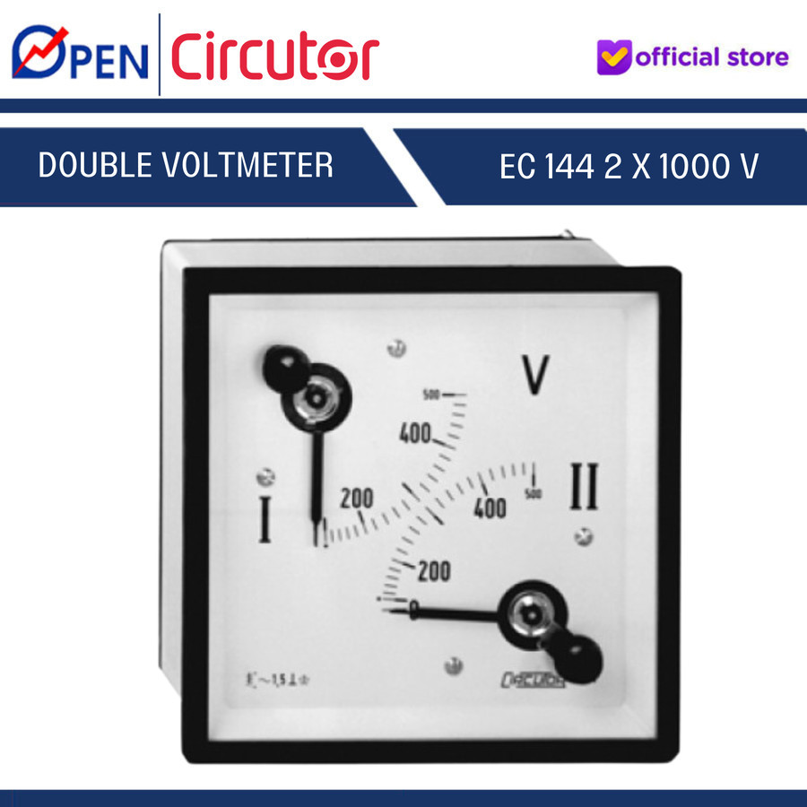 Jual DOUBLE VOLT METER 2X1000 110V EC144 CIRCUTOR | Shopee Indonesia
