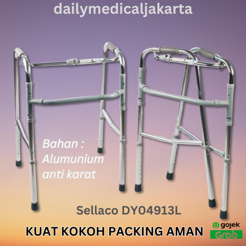 Jual Sellaco Tongkat Jalan Walker Standard Tanpa Roda Lansia Orang Tua ...
