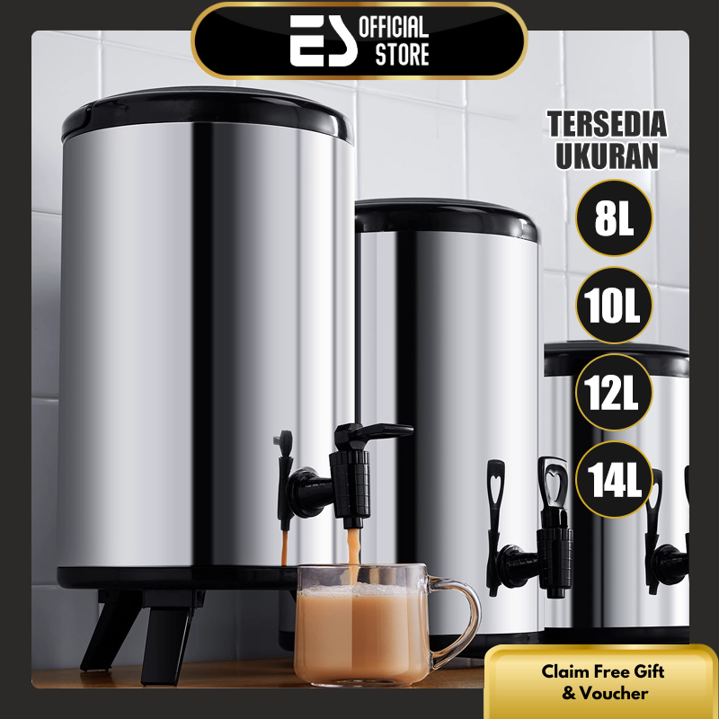 Jual ES Dispenser Air Milk Tea Termos Milk Tea Dispenser Air Stainless ...