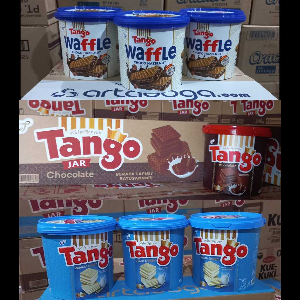 Jual tango dan waffle jar 240 gram 1 dus isi 6 toples | Shopee Indonesia