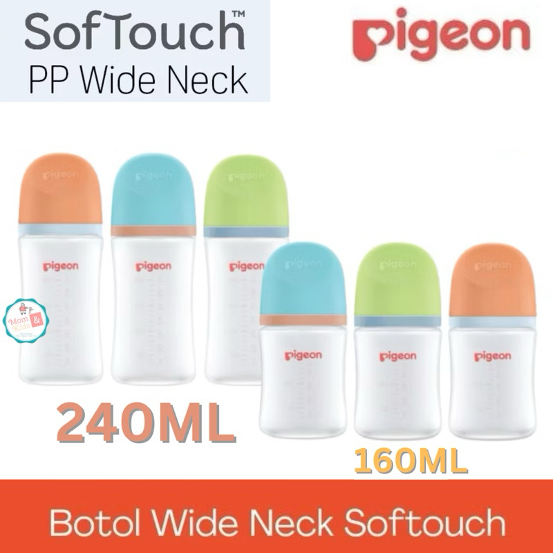 Jual BOTOL SUSU PIGEON WIDE NECK 240 ML 160 ML | PIGEON WIDE NECK 240ML ...