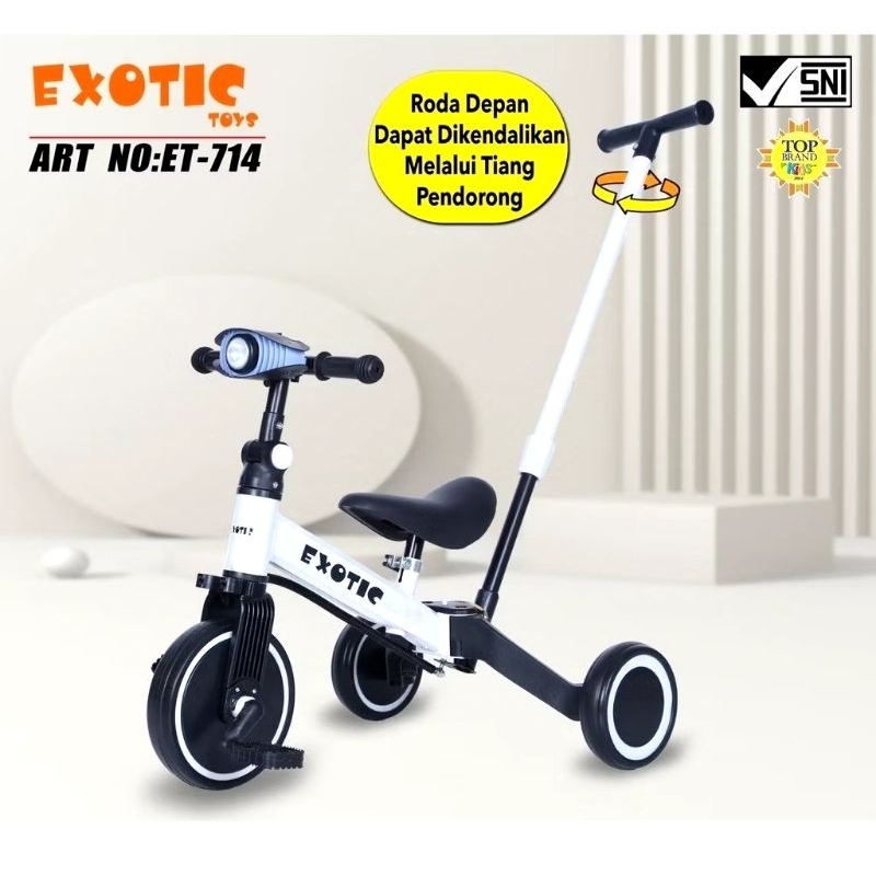 Jual Sepeda Anak Roda 3 Exotic ET 714 Balance Bike Tricycle Push 4 in 1 ...