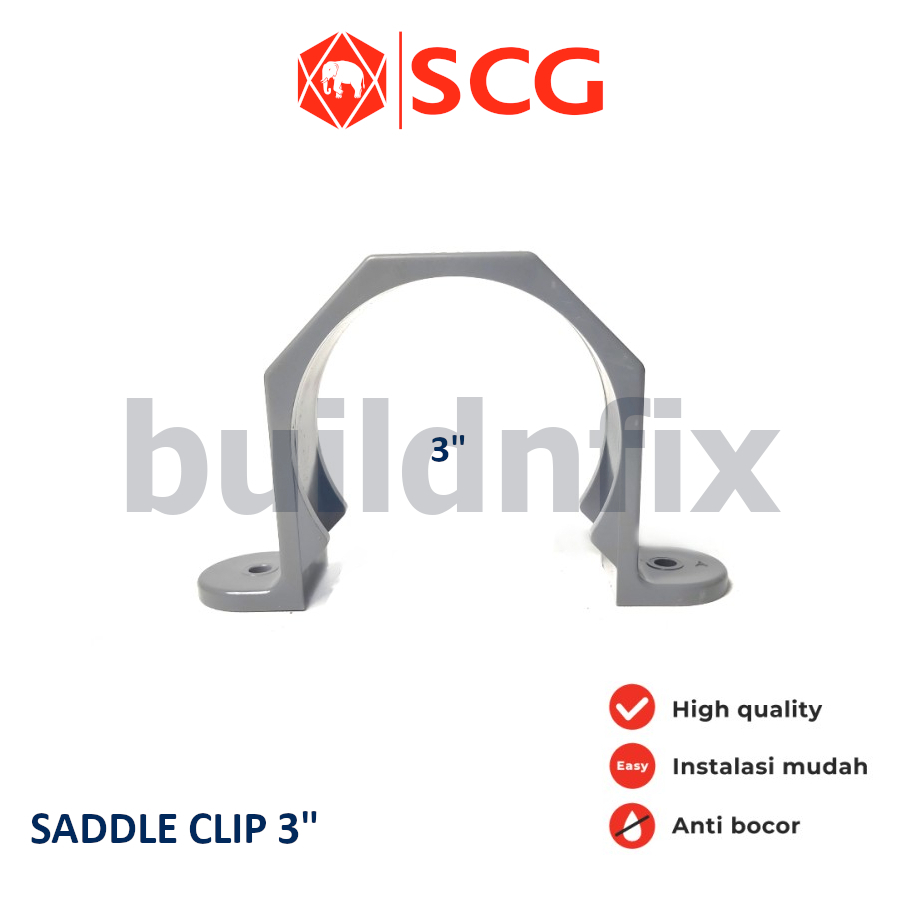 Jual SCG KLEM PIPA / SADDLE CLIP / KLEM OMEGA PVC 3" AW | Shopee Indonesia