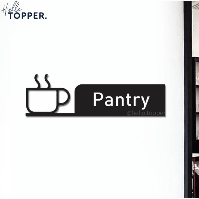 Jual Sign Akrilik Pantry Acrylic Signage Hollow UV Print | Shopee Indonesia