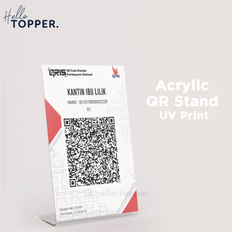 Jual QR STAND / STANDING CUSTOM QR CODE MEJA KAFE / RESTO / KASIR ...
