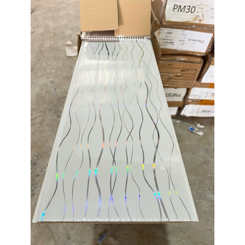 Jual PLAFON PVC WARNA PUTIH BERGARIS KRITING GLOSSY (PANJANG 1,3,&4 ...