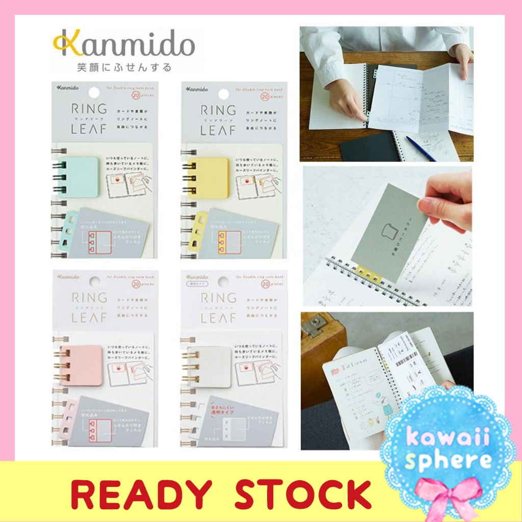 Jual Kanmido Ring Leaf Sticky Notes for Double Ring Notebook | Isi 20 ...