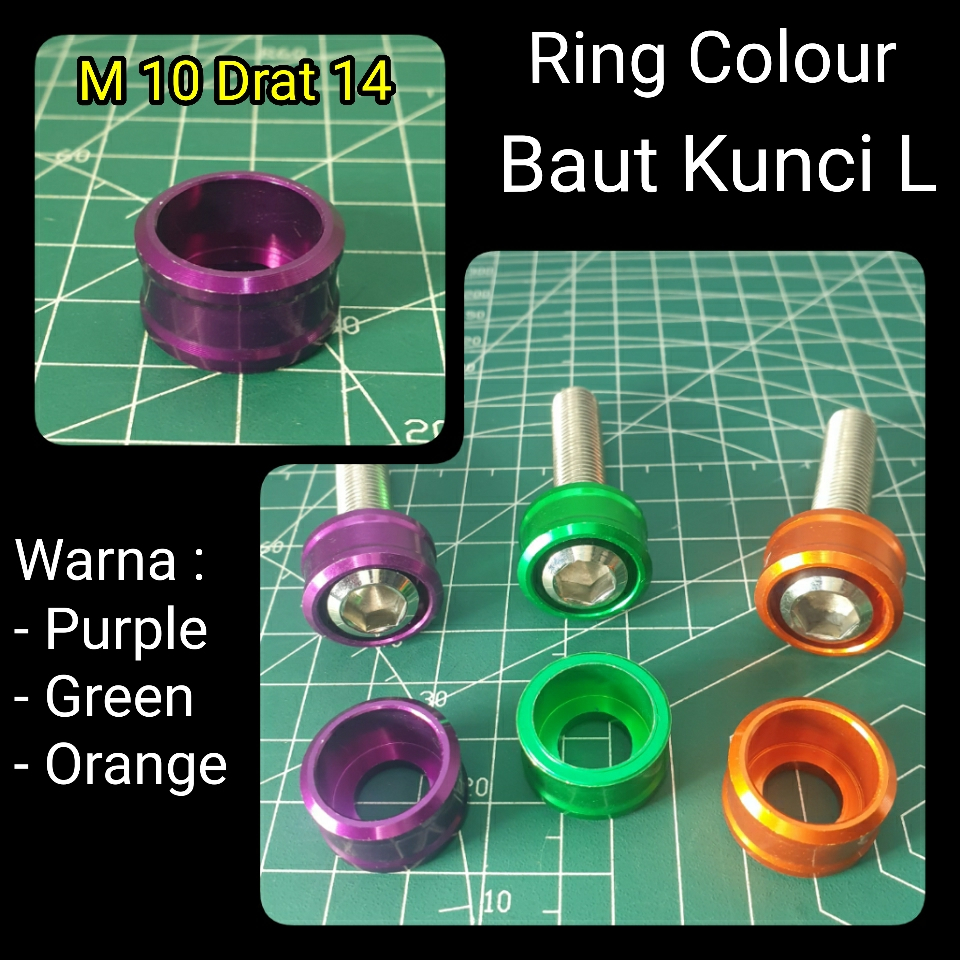 Jual Ring monel baut 14 M 10 ring variasi | Shopee Indonesia