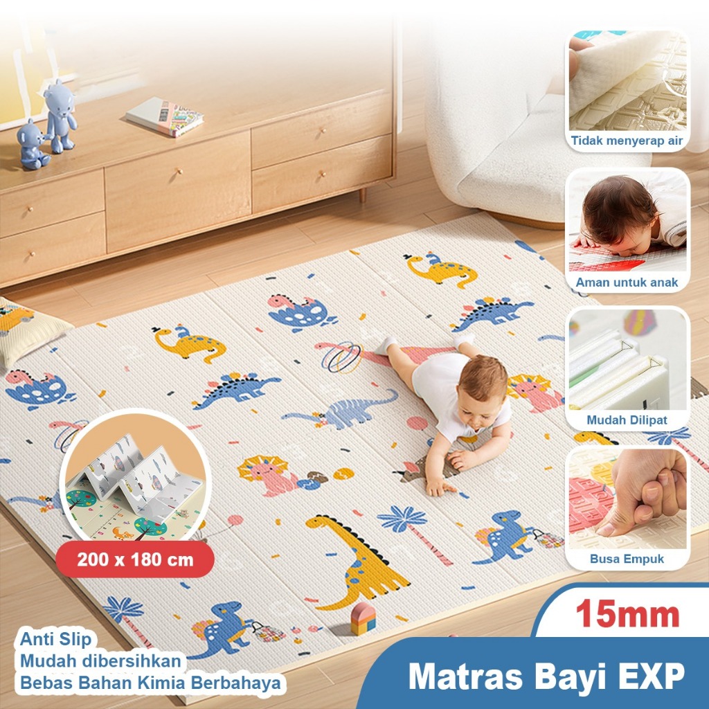 Jual Matras Bayi Playmat Bayi Tebal 10mm Bahan XPE Matras Anak Playmate ...