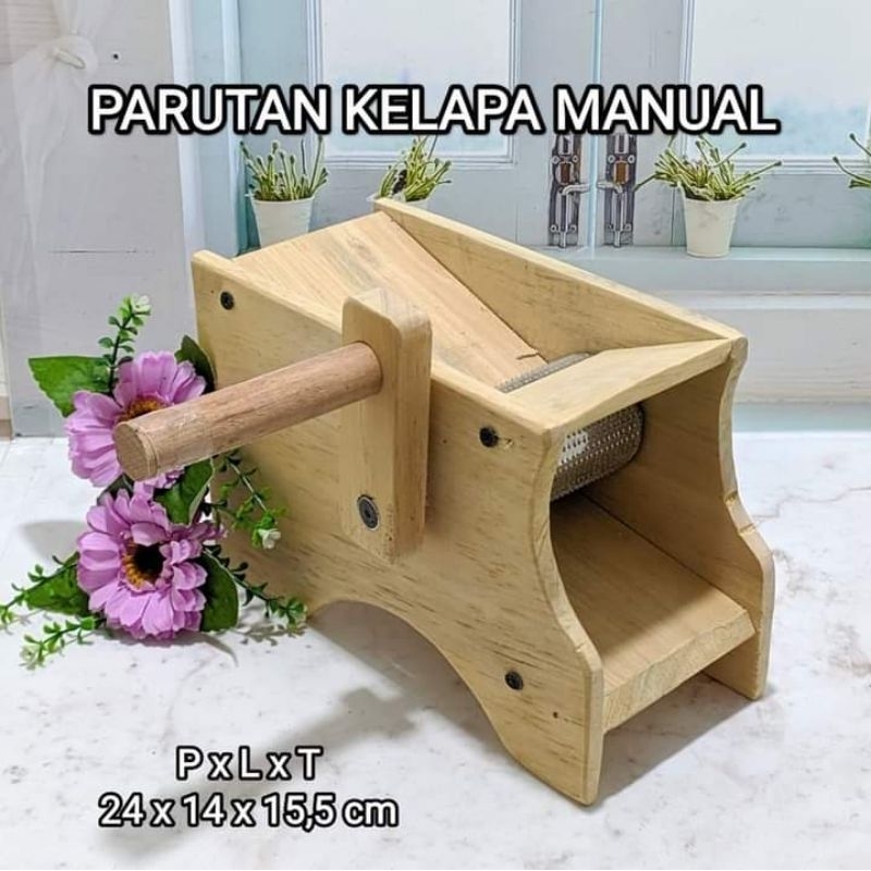 Jual Parutan Kelapa Manual Bahan Kayu / Parutan Manual Serbaguna ...