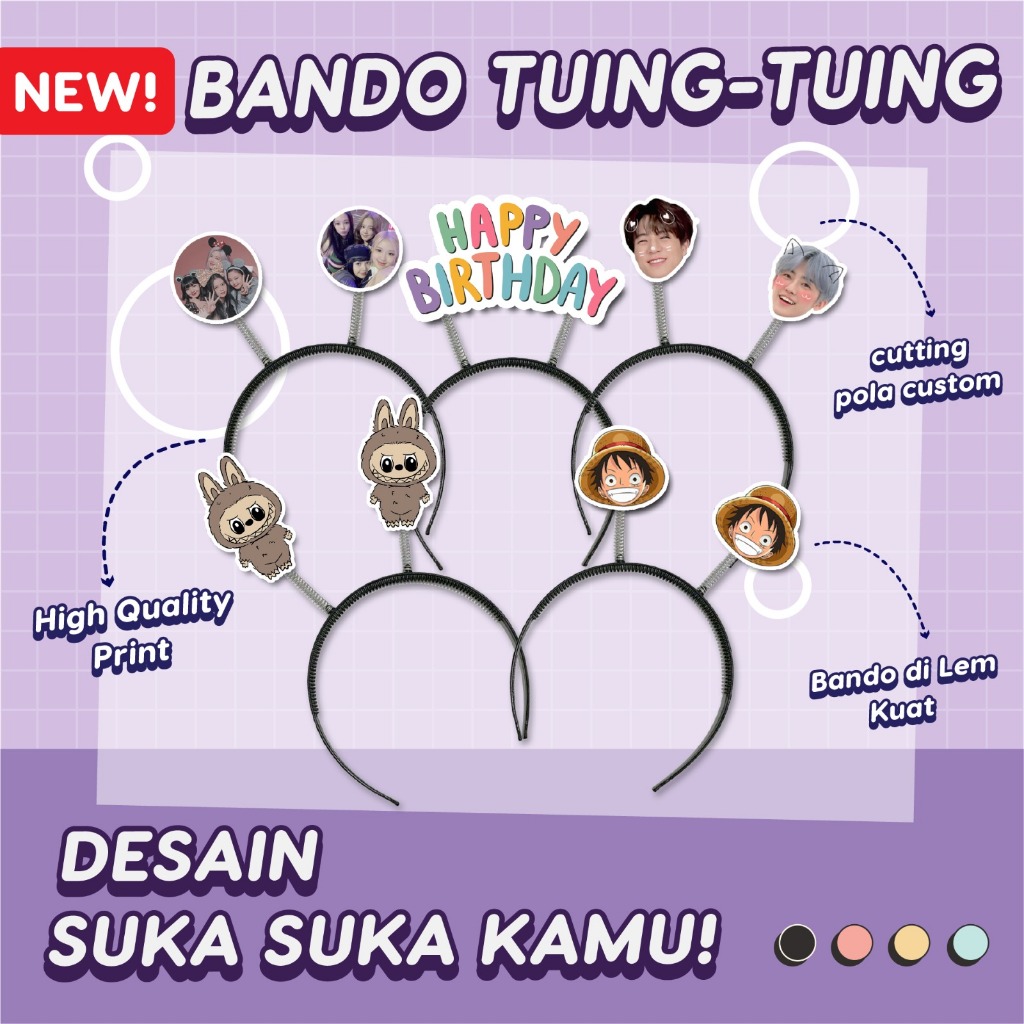 Jual Bando Tuing Tuing Custom 1 Sisi Cutting Souvenir Ulang Tahun Anak ...