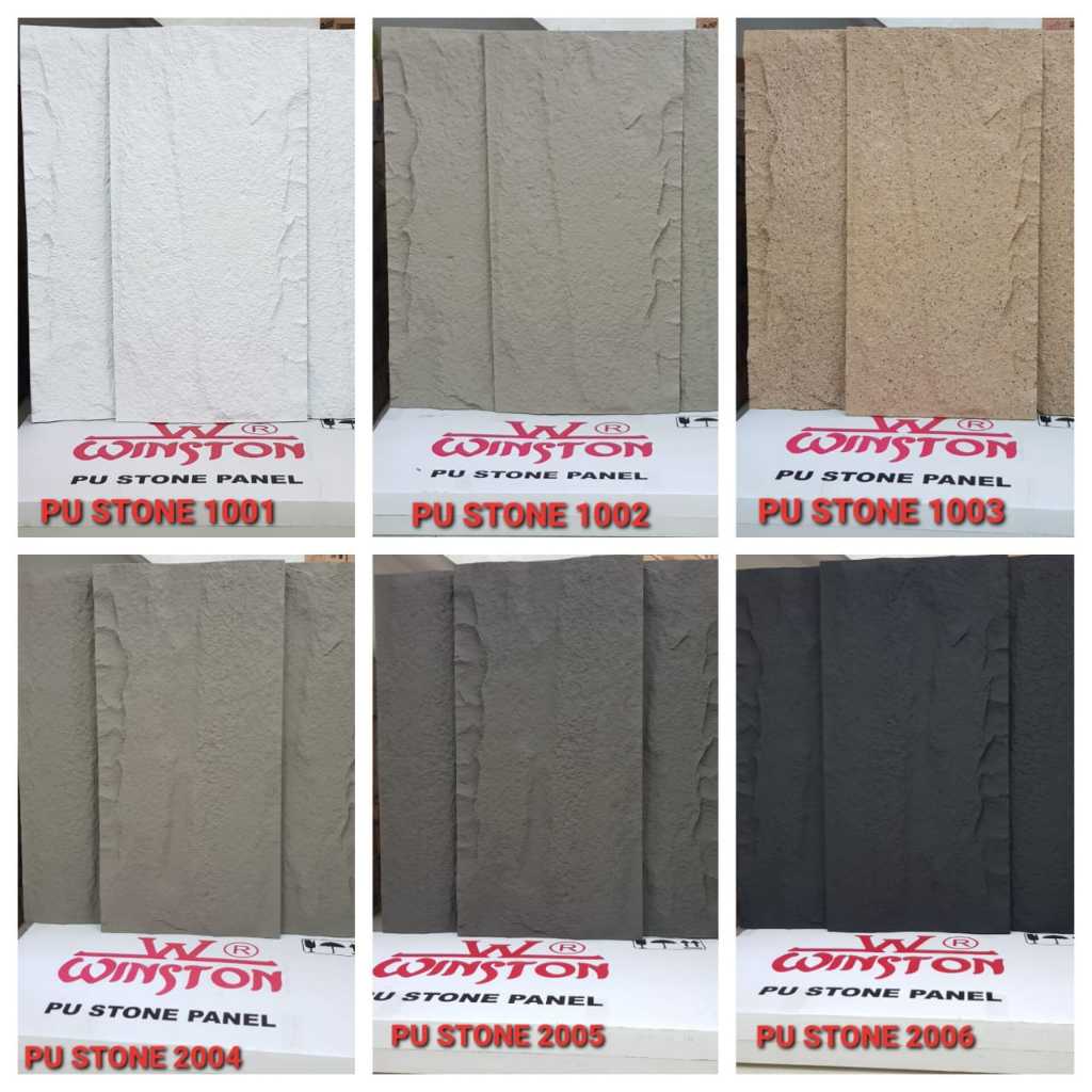 Jual NEW PRODUK PU Stone Panel dinding Motif Batu Alam Wallpaper PU ...