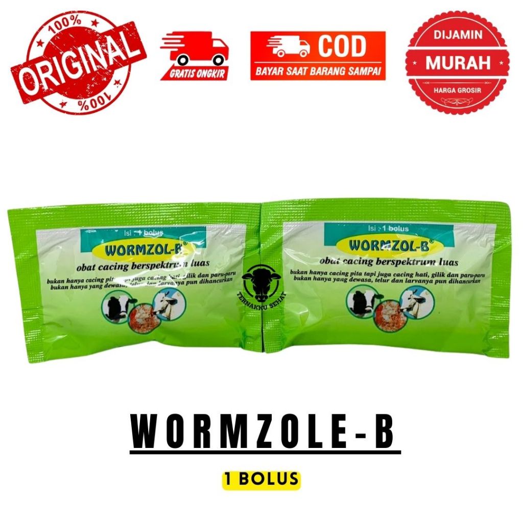 Jual (1 BOLUS/SACHET) WORMZOL B - Obat Cacing Cacingan Sapi Kerbau Kuda ...