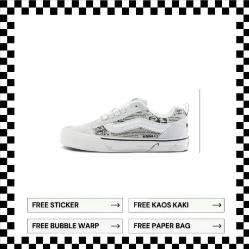 Jual Sepatu Vans Knu X Hirono Light Gray True White 100% ORIGINAL ...