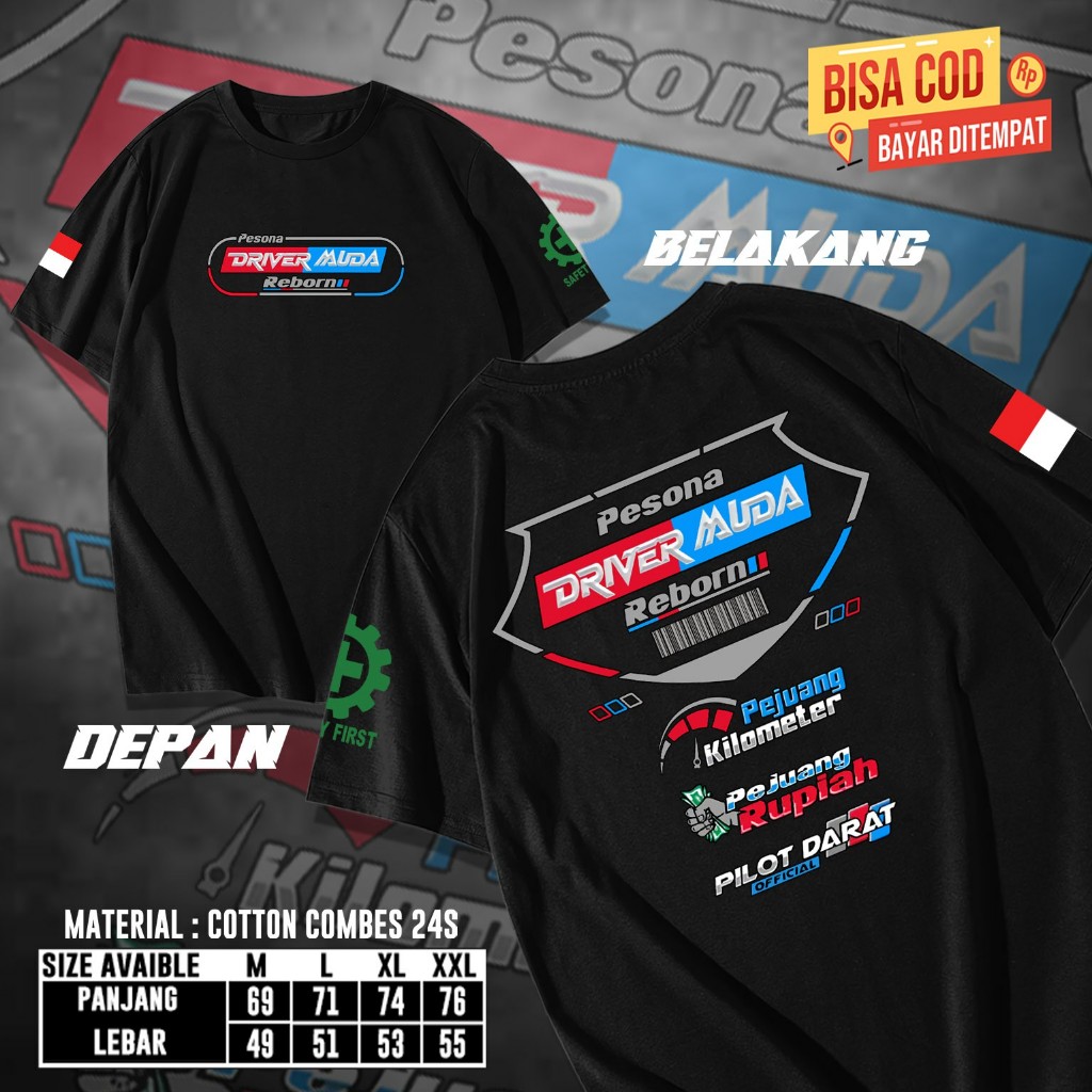 Jual Kaos Driver Muda V5 Kaos Pesona Driver Muda Reborn T-shirt Premium ...
