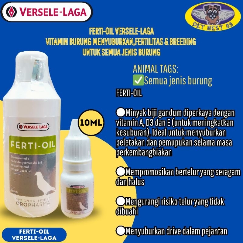 Jual Ferti oil 20ml Wheat Germ fertility Vitamin Ferti Oil For Breeding ...