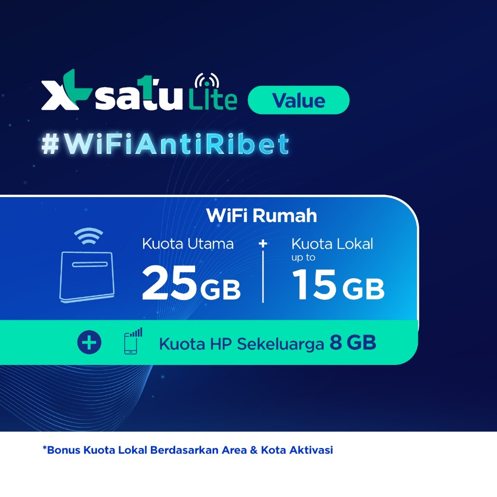Jual XL SATU Lite Value - Total Kuota Hingga 48 GB (Internet Rumah ...