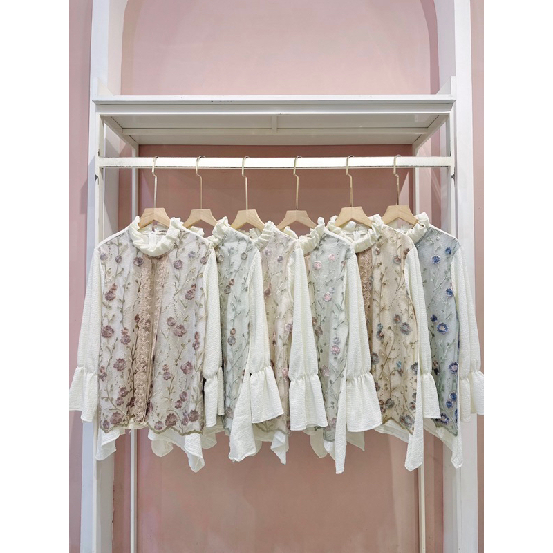 Jual CANDY LADY Creamy Fesya Coquette Amira Liny Brocade Cardy Blouse ...