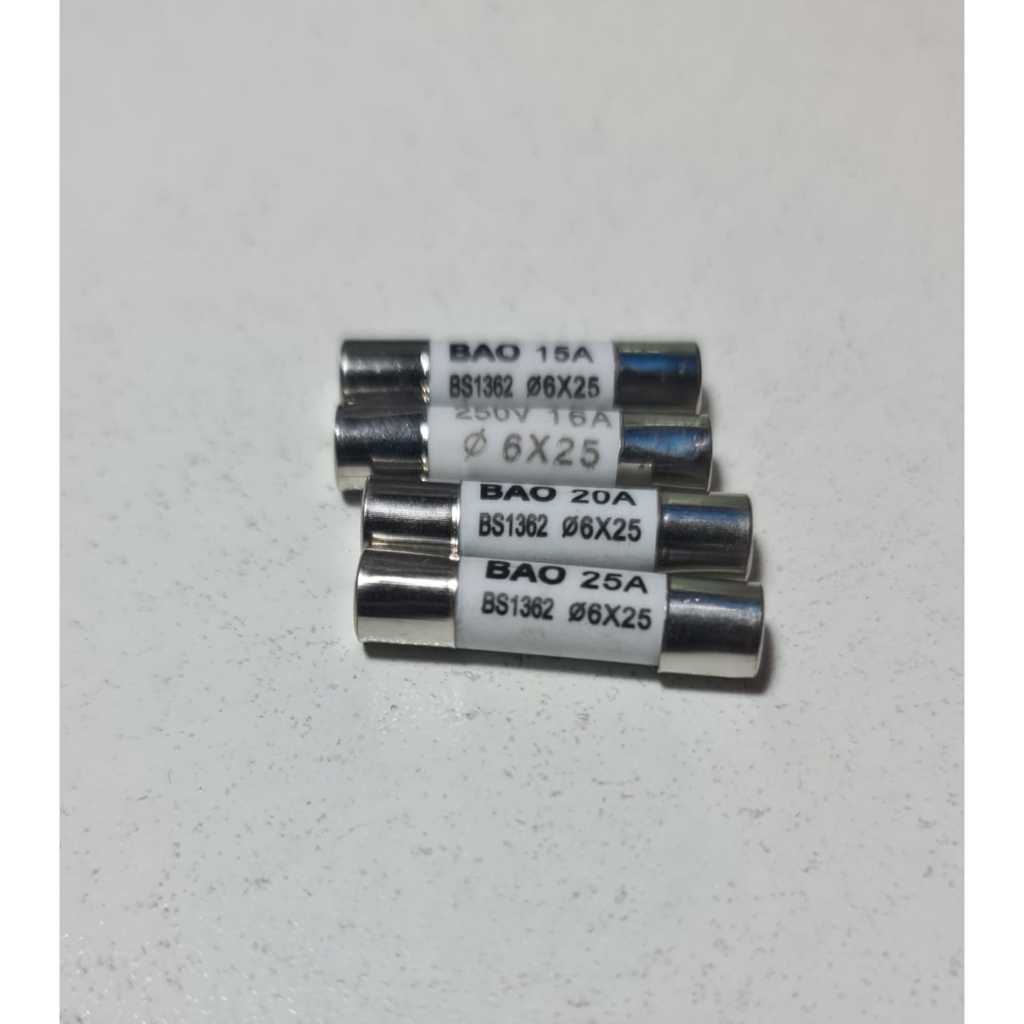 Jual Fuse AC Fuse Keramik 5A 10A 13A 15A 16A 20A 25A Sekering AC ...