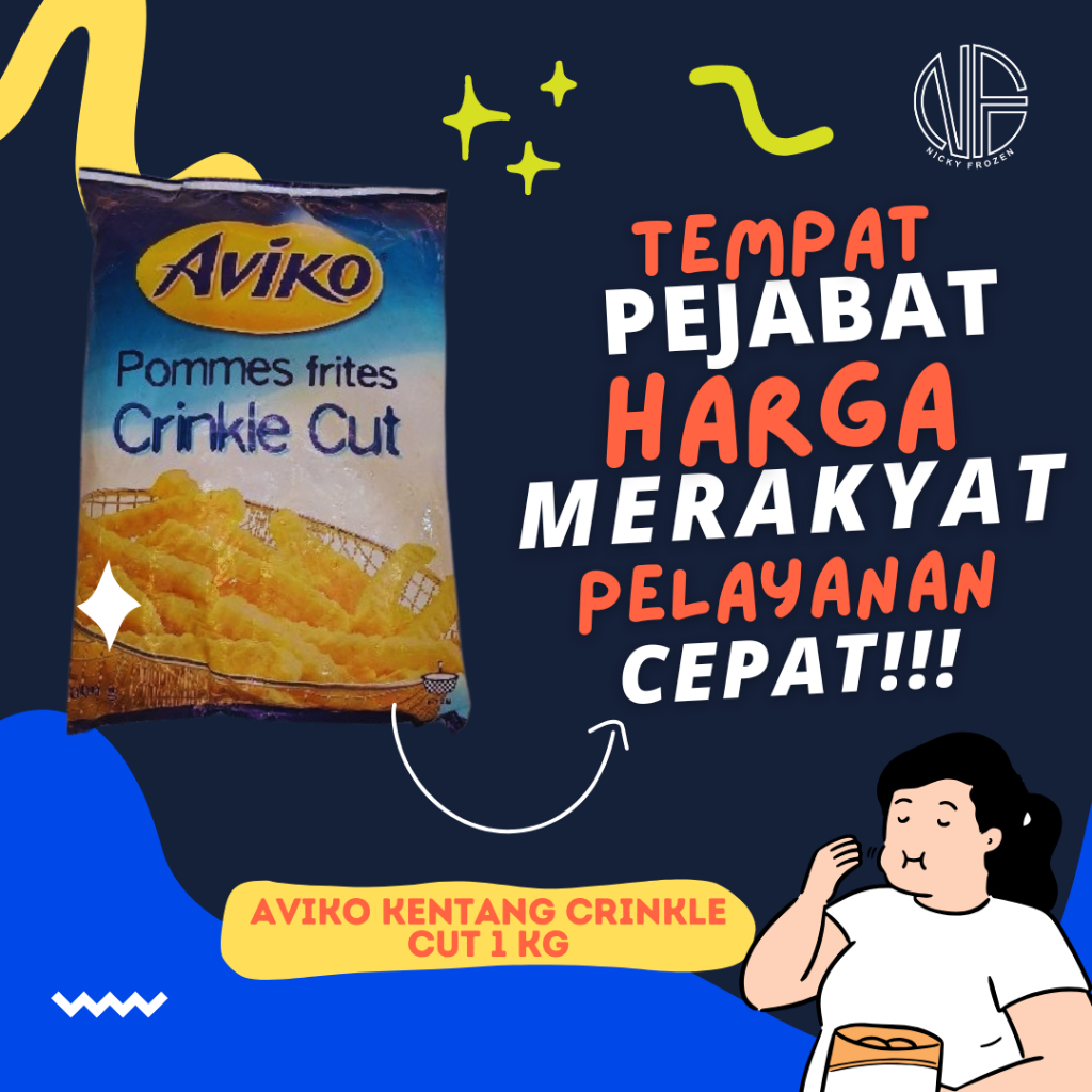 Jual AVIKO KENTANG CRINKLE CUT 1KG | Shopee Indonesia