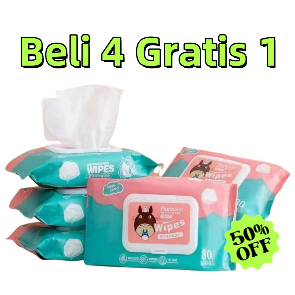 Jual TISSUE BASAH BABYTISU BASAH BAYI ISI 80s LEMBAR MURAH BABY WIPES ...