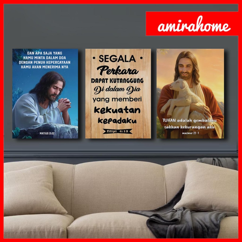 Jual Hiasan Dinding Yesus / Poster Jesus | Shopee Indonesia