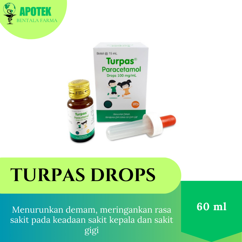 Jual Turpas Paracetamol Drops 15ml Rasa Tutti Frutti | Shopee Indonesia