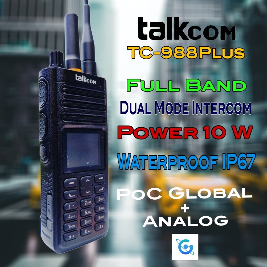 Jual HT Talkcom TC-988 Plus POC + Analog Multi Band 10 Watt Mode ...