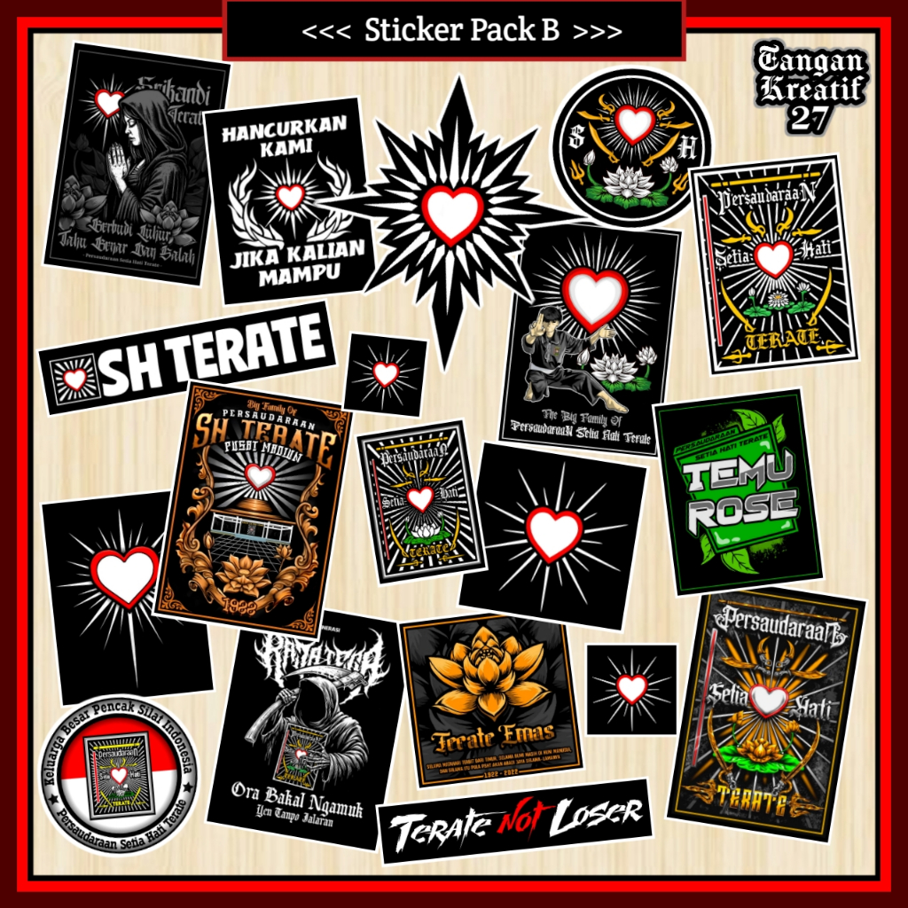 Jual Sticker PSHT isi 18 logo psht stiker psht pack model B | Shopee ...