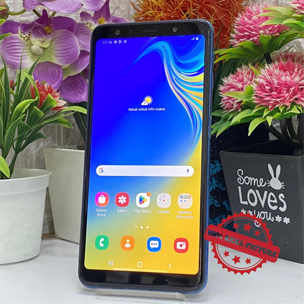 Jual Samsung A7 2018 4/64GB Biru Bekas Second Baca Deskripsi Iklan ...