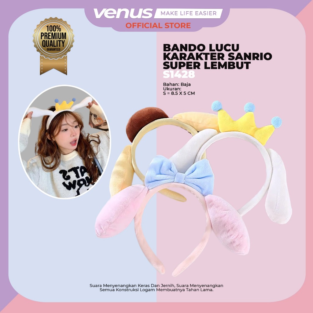 Jual Bando Bandana Kuping Karakter Lucu Bando Telinga Karakter Sanrio ...