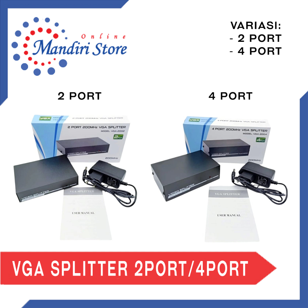 Jual VGA Splitter 2Port / 4Port | Shopee Indonesia