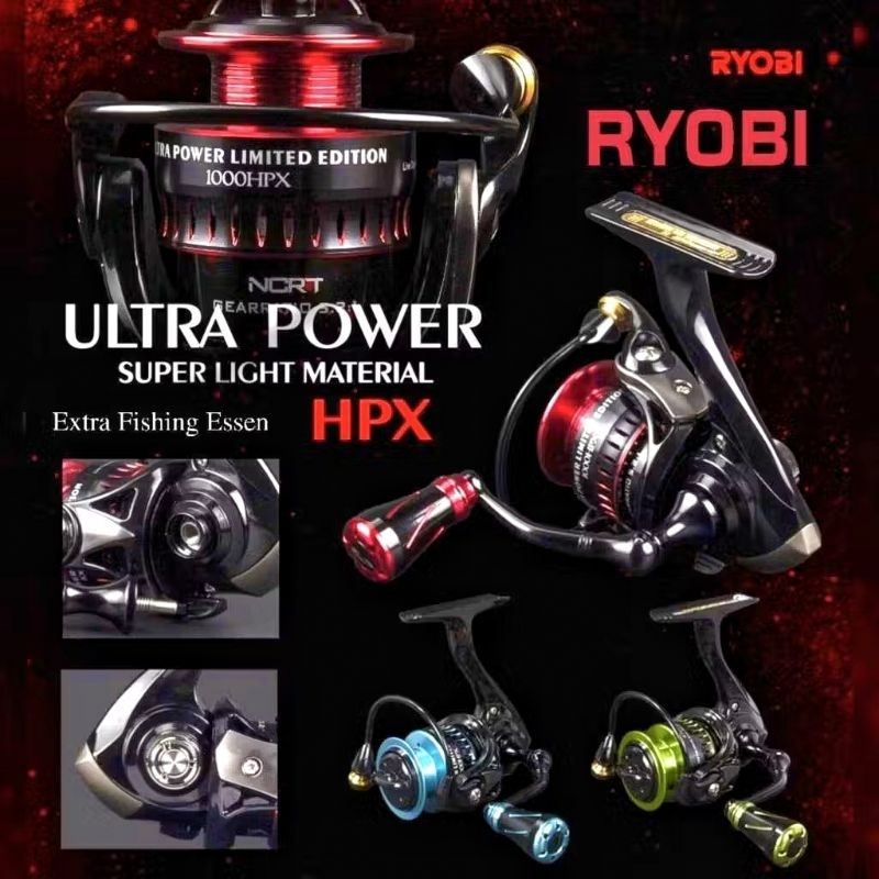 Jual REEL RYOBI ULTRA POWER HPX 500 800 1000 - Limited Free Knob (GOLD RED BLUE GREEN) | Shopee ...